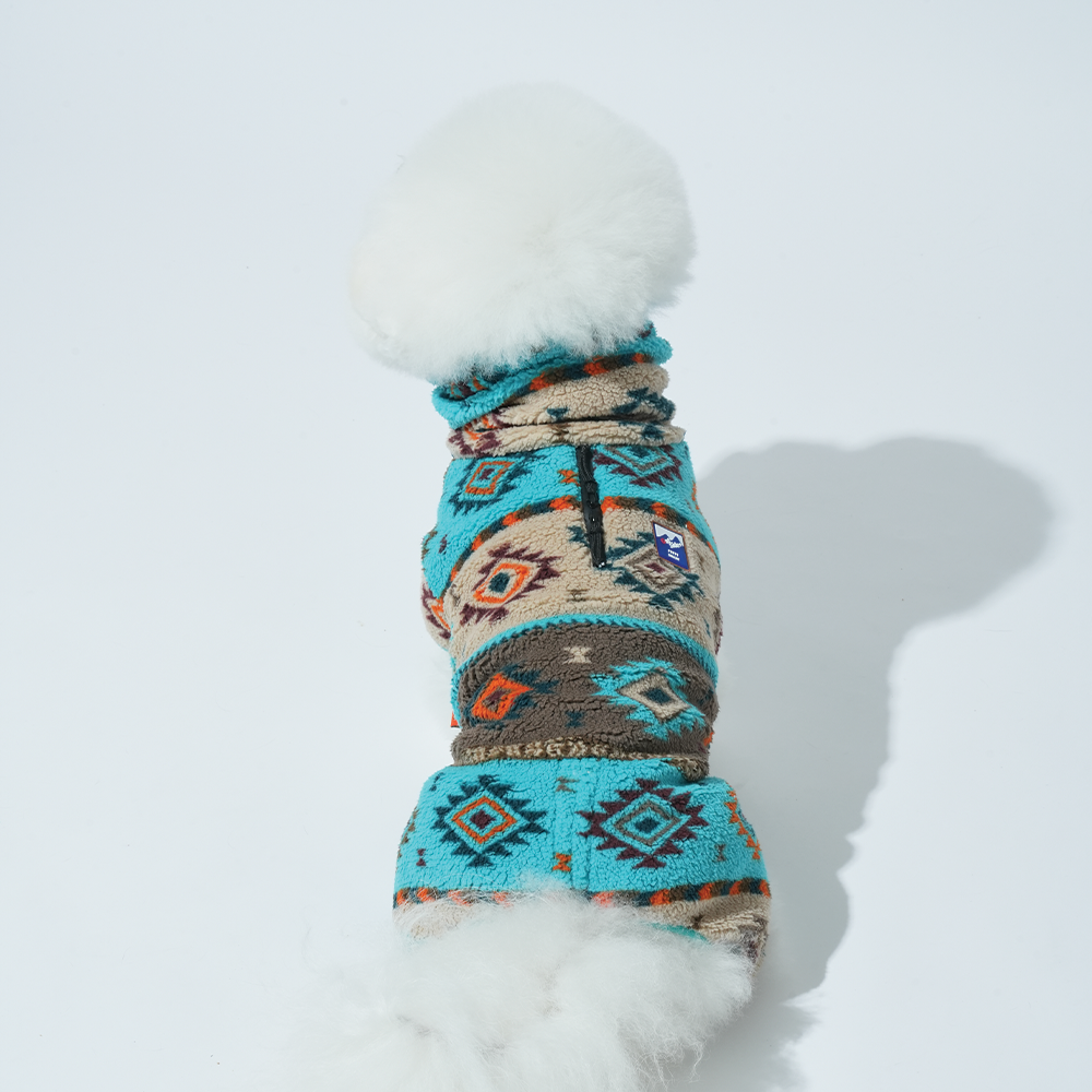 Sherpa Fleece Dog All-in-One with Integrated Snood | Full Body Warmer ...