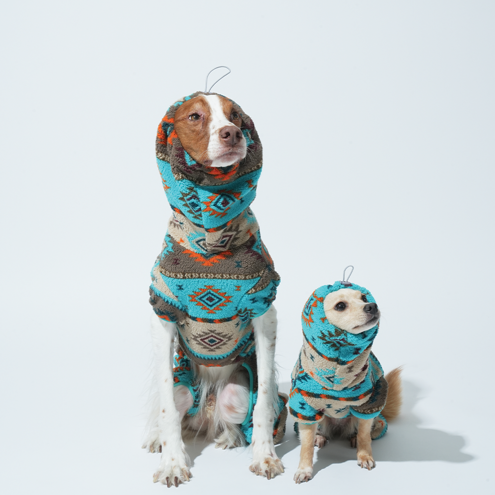 Sherpa Fleece Dog All-in-One with Integrated Snood | Full Body Warmer ...