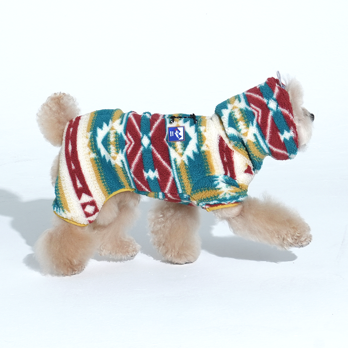 Sherpa Fleece Dog All-in-One with Integrated Snood | Full Body Warmer ...